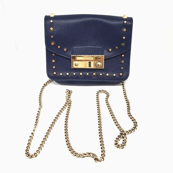 Furla | Bags | Furla Julia Navy Blue Saffiano Leather Metropolis ...